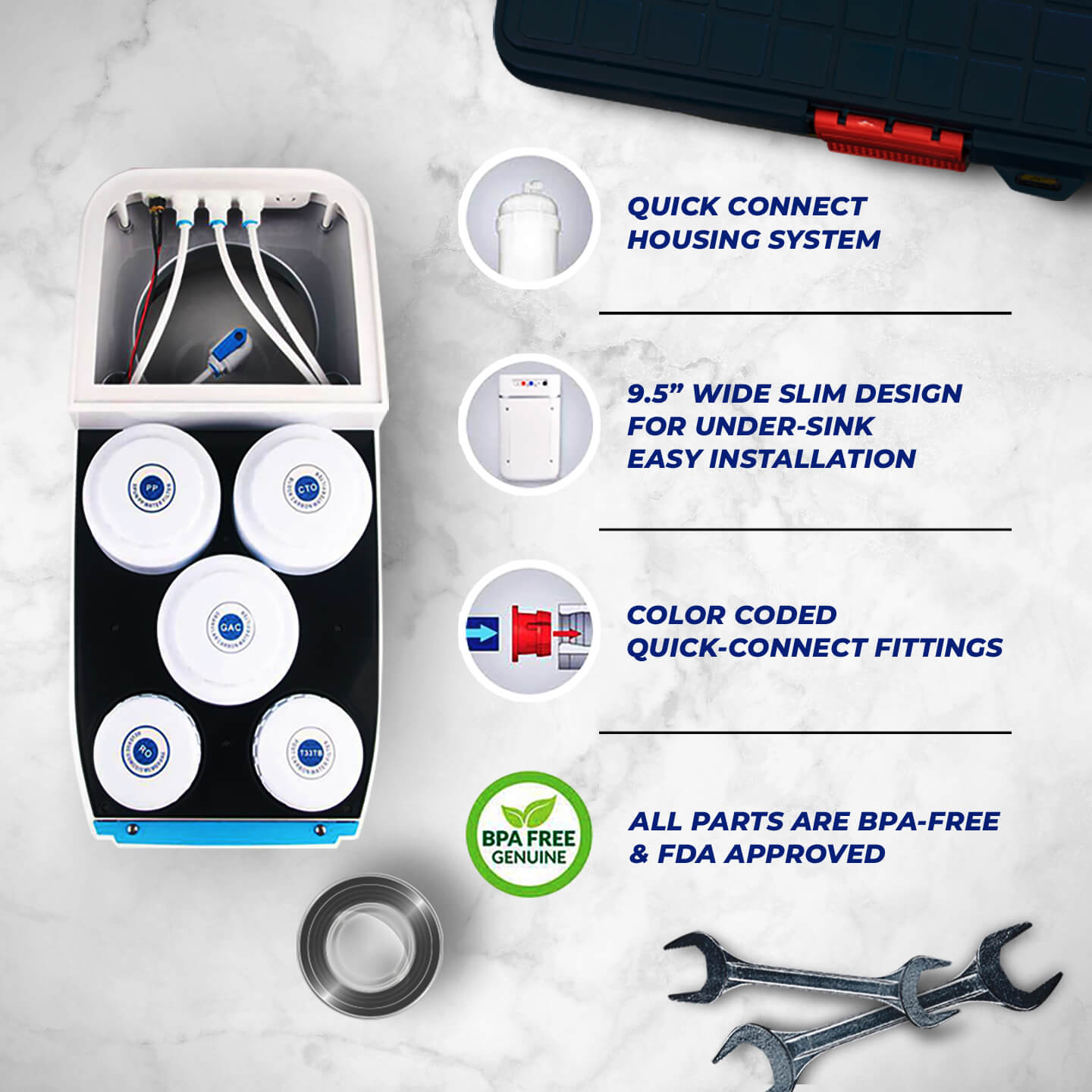 AQUA-LIFE WATER - TOP RO COUNTERTOP WATER PURIFIER